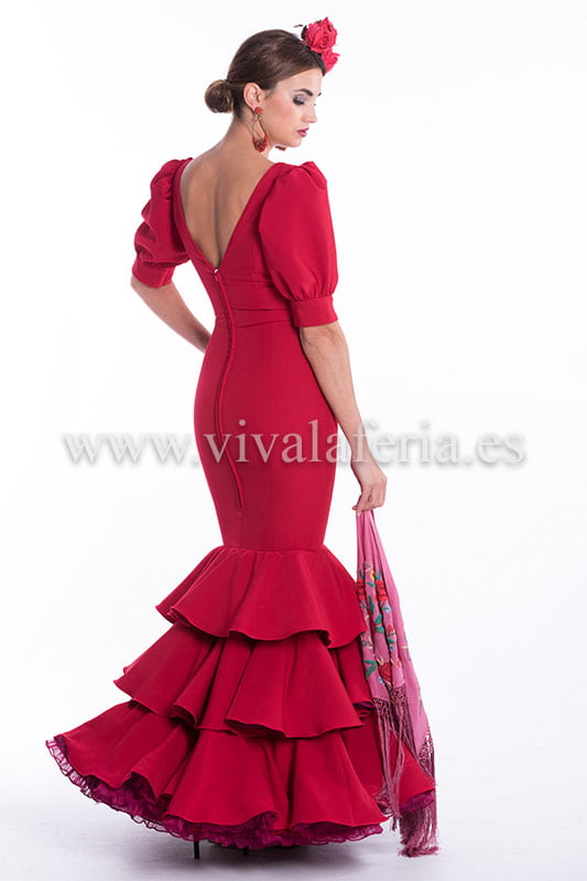 Red flamenco dress, Clavel model by Alfarera - Viva la Feria